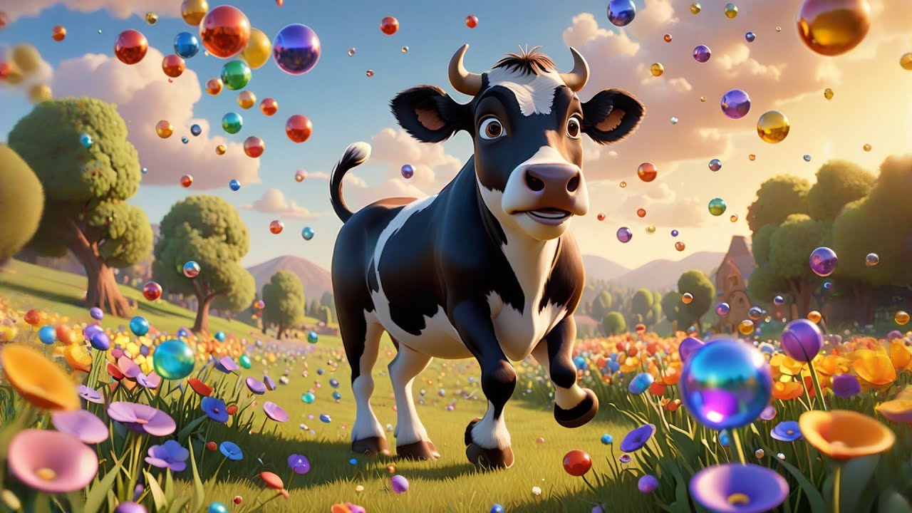 Coco Cow Catches a Bubble | Fun Kids Song | Nursery Rhymes and Baby ...