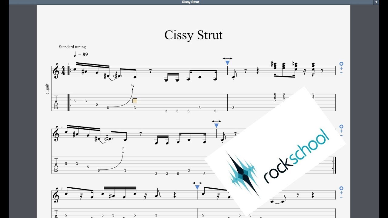 Cissy Strut Rockschool Grade 2 Guitar Play Along - YouTube