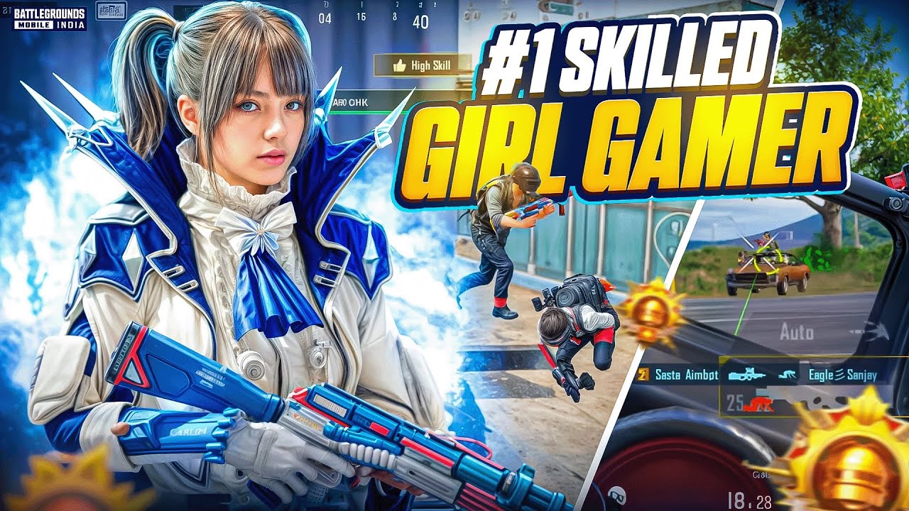 [ INDIA🇮🇳 #1 SKILLED GIRL GAMER?😳]*Fastest Solo Vs Squad 1v4 Clutches ...