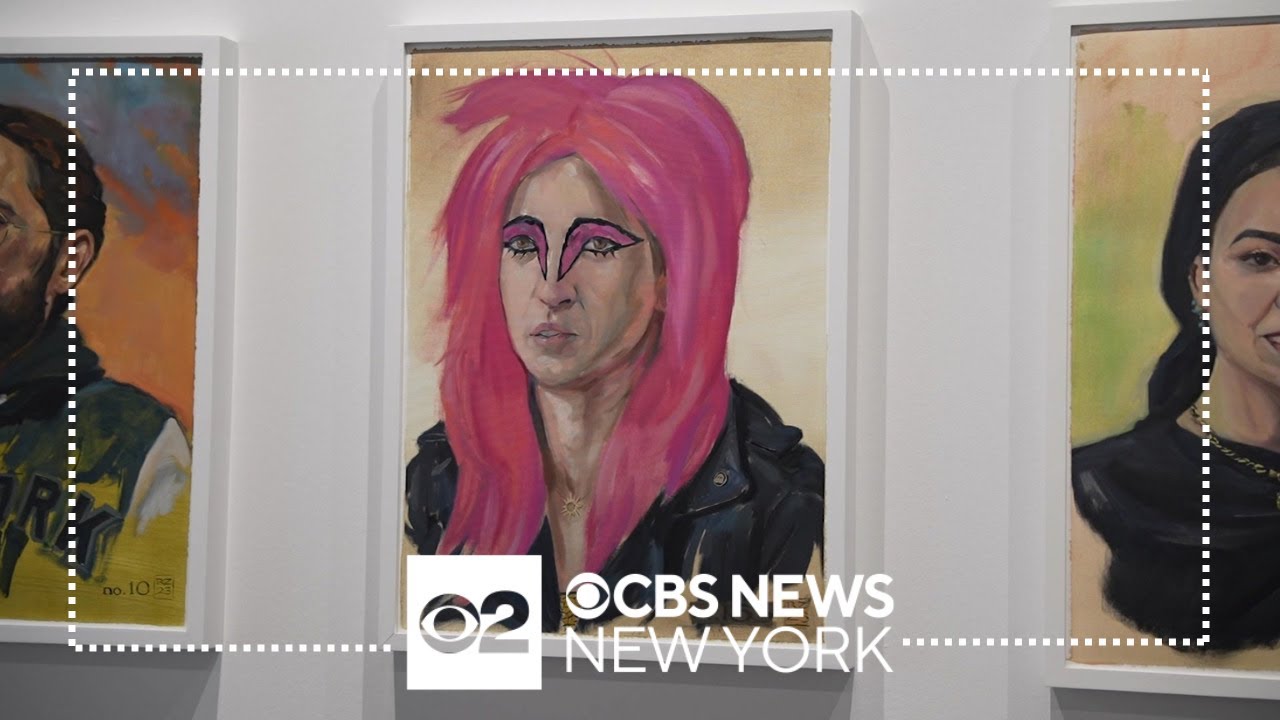 NYC artist paints 200 portraits of Brooklyn residents - YouTube