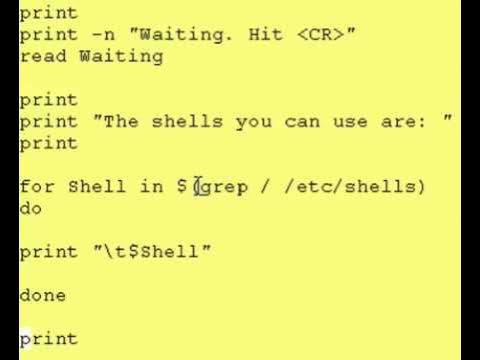Intro To Korn Shell - Lesson 12 - For loop - YouTube