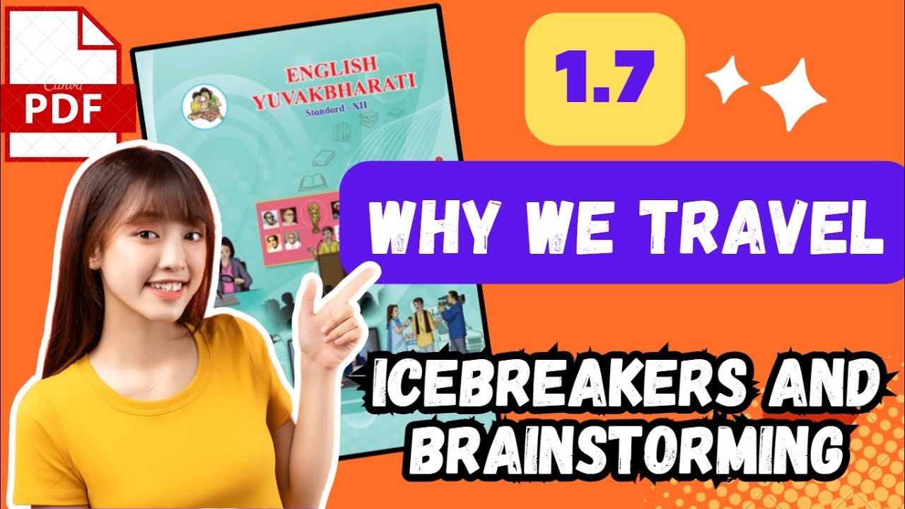 1.7 Why We Travel | 12th STD HSC | English Yuvakbharati | Questions ...