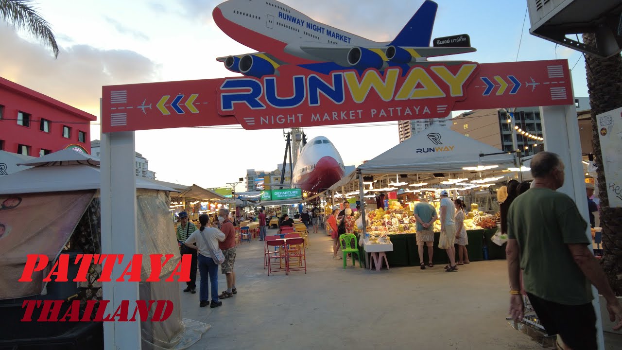 Runway Market in Pattaya | Chợ đêm Máy bay | Pattaya walking tour 2025 ...