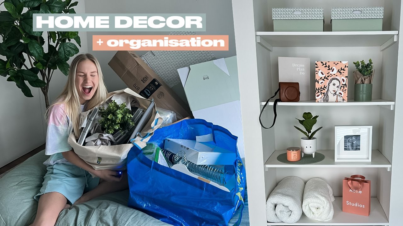 huge home decor haul + oganization! - YouTube