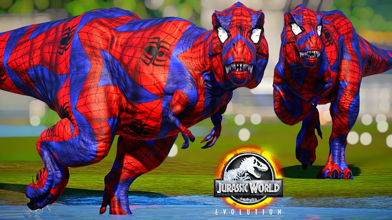 Spiderman TREX vs Captain America Spinosaurus, Ironman Dinosaurs Fight ...