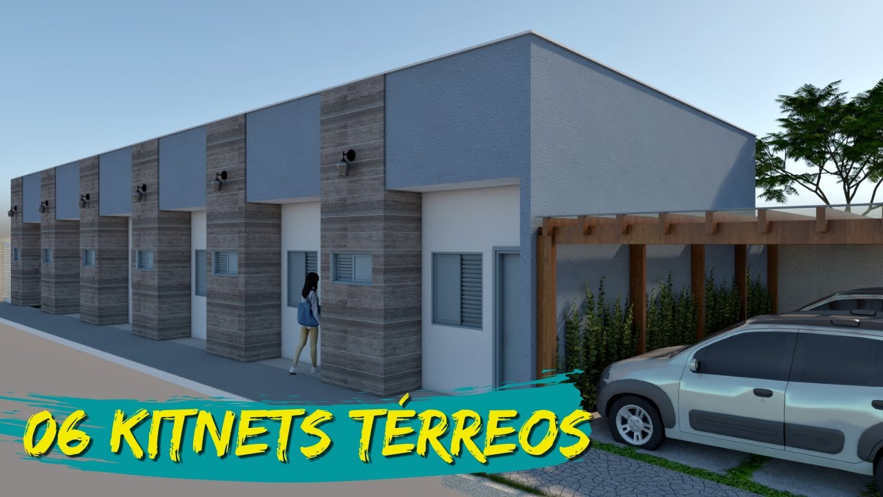 KITNET TÉRREO 36 m² - PROJETO COM 06 UNIDADES PARA INVESTIR (Projeto ...