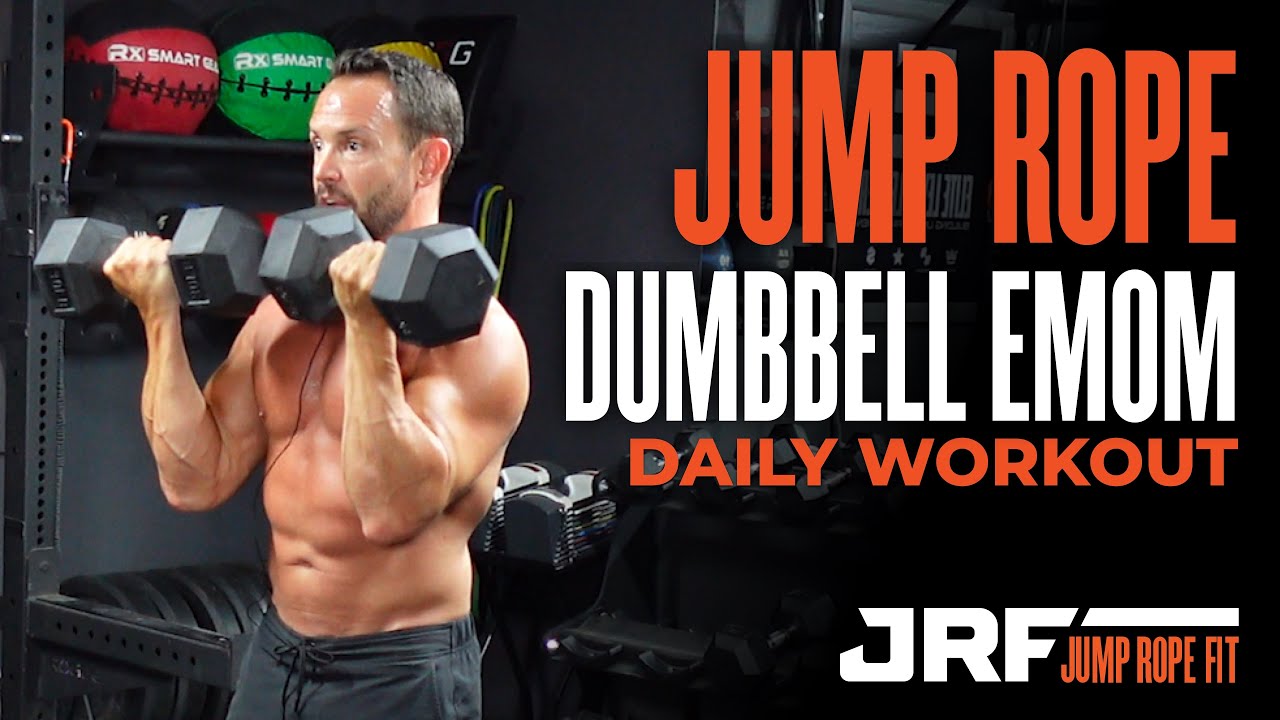 16 Minute Jump Rope & Dumbbell EMOM Workout - YouTube