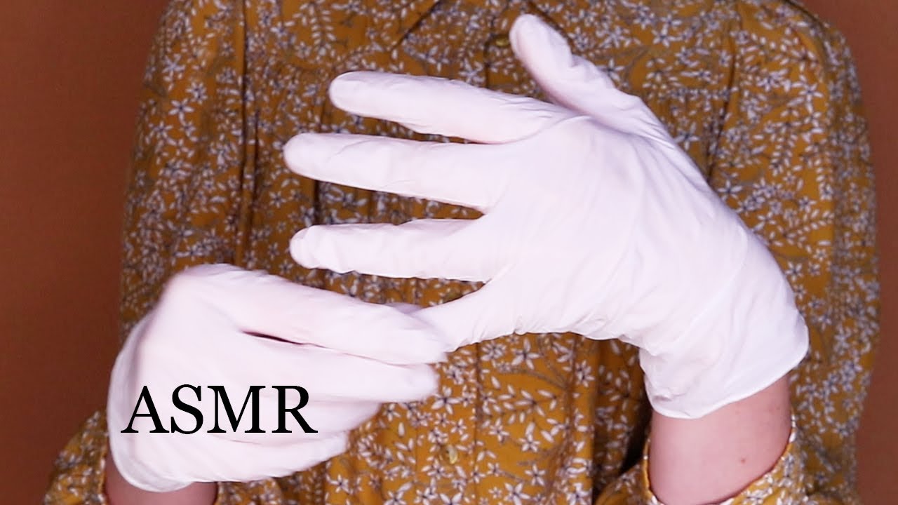 ASMR* Relaxing Hand Movements/ Finger Fluttering with Medical Gloves ...