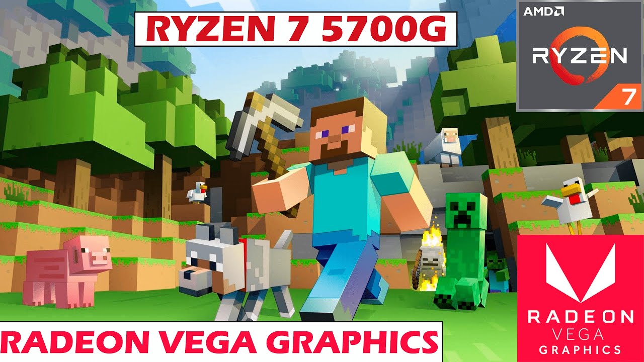Ryzen 7 5700G | Gaming Test | Minecraft | AMD Graphics Radeon Vega 8 ...