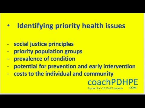HSC PDHPE Core 1 - Identifying Priority Health Issues - YouTube