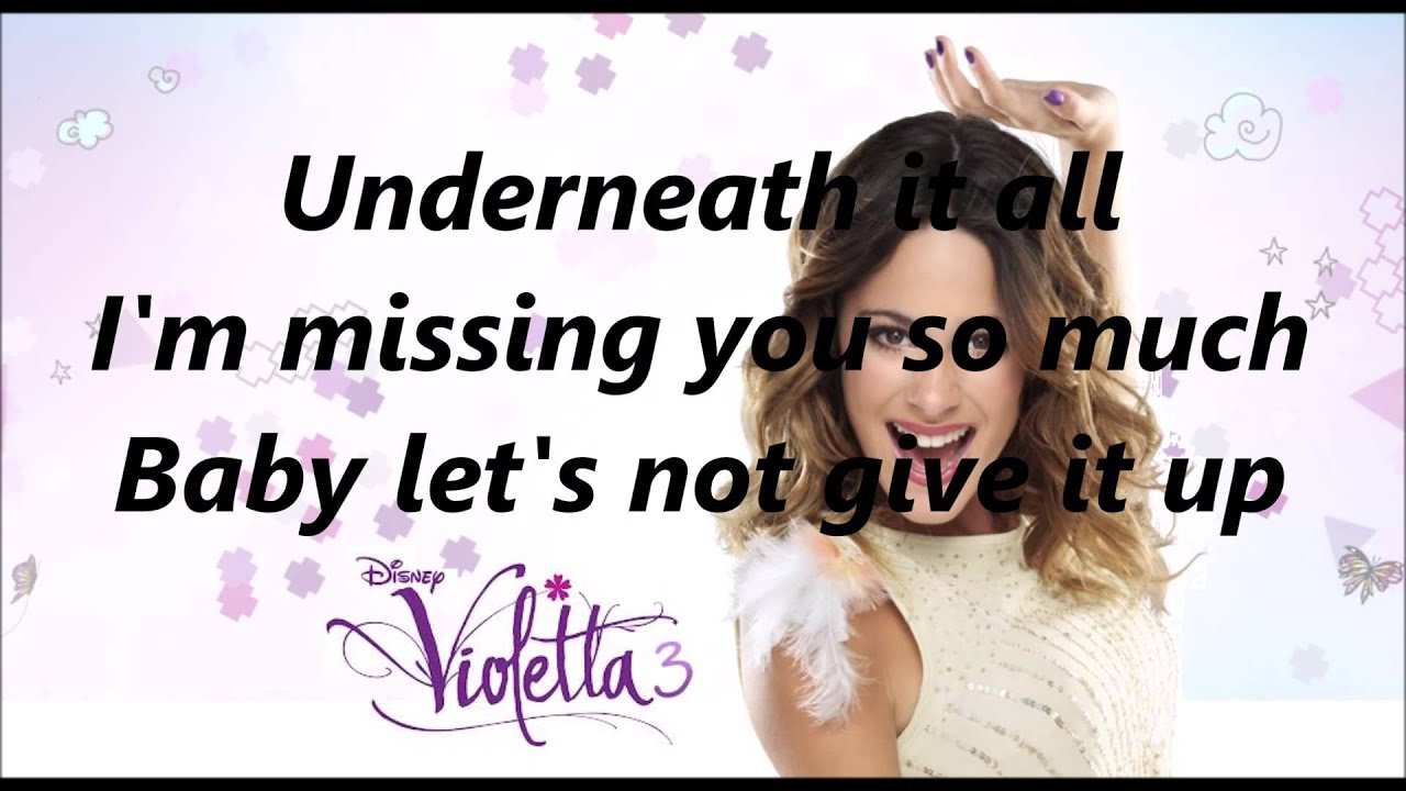 Violetta Underneath it all karaoke letra - YouTube