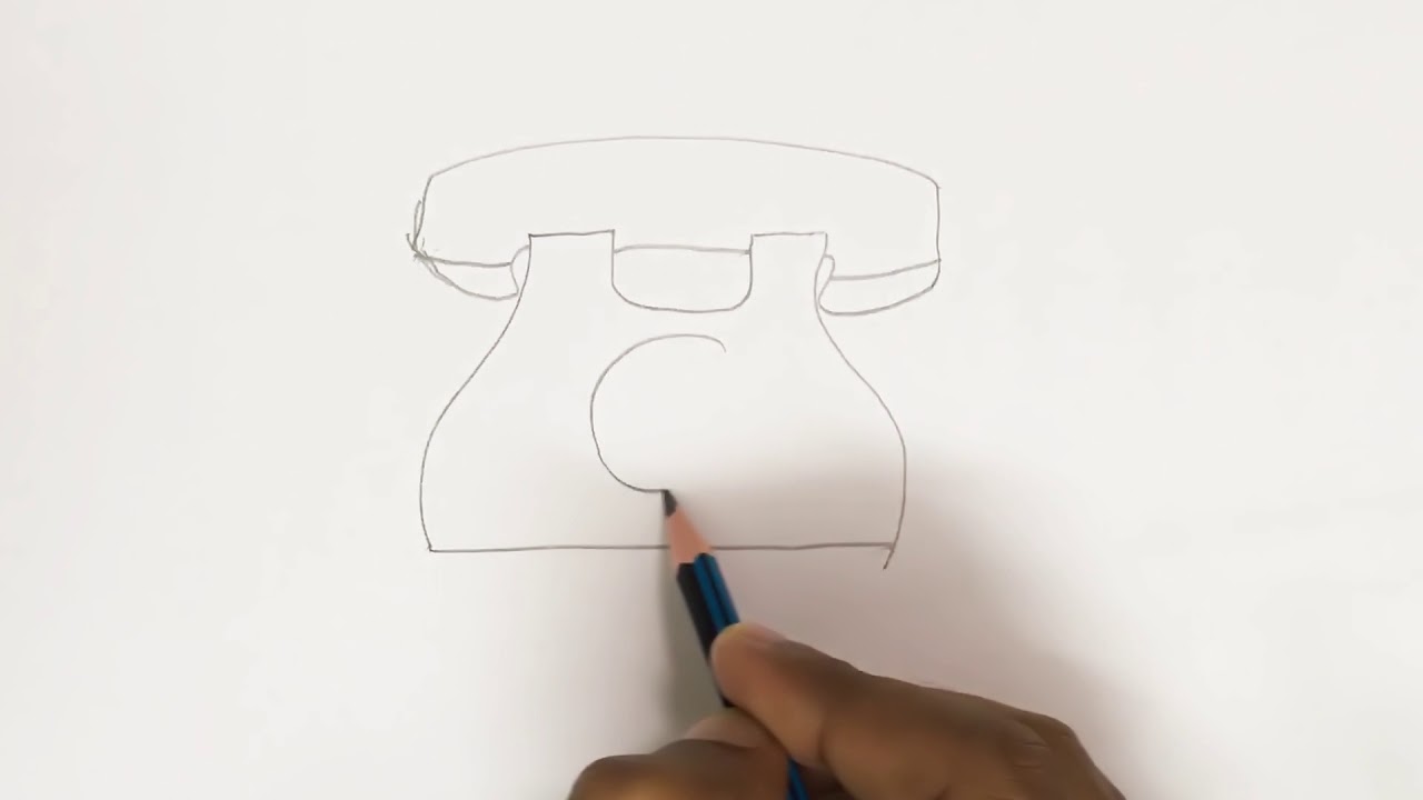 How to draw Telephone for Kids step by step - YouTube