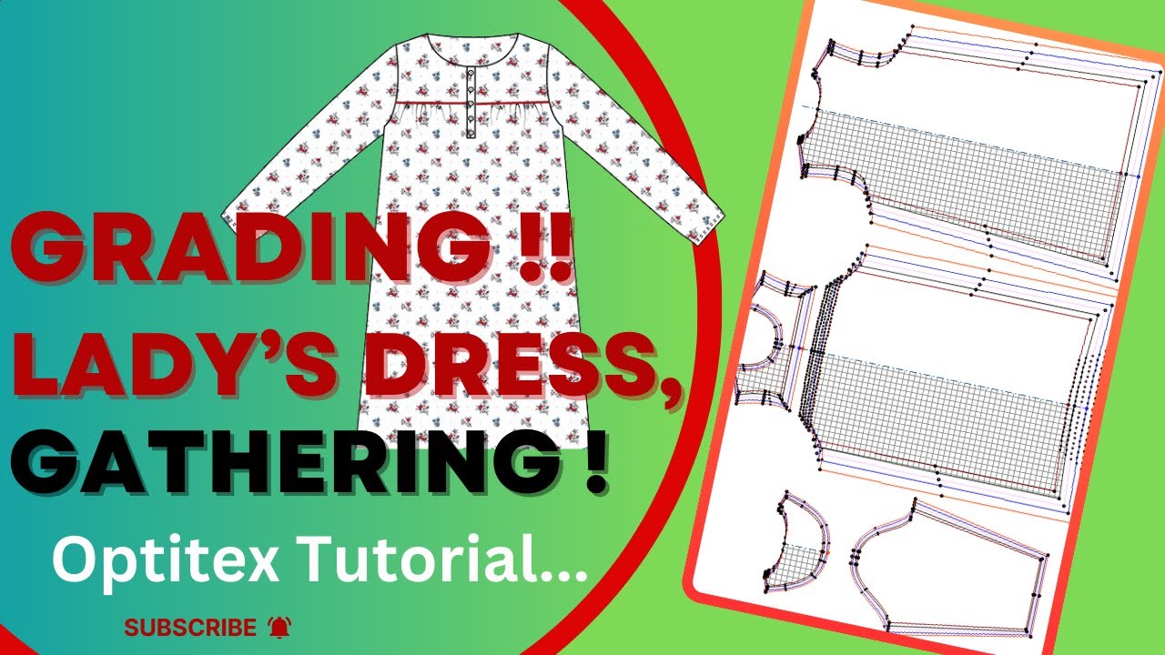 CHEMISES DRESS GRADING | LADY'S DRESS GRADING | HOW TO GRADING CHEMISES DRESS PATTERN IN OPTITEX ...