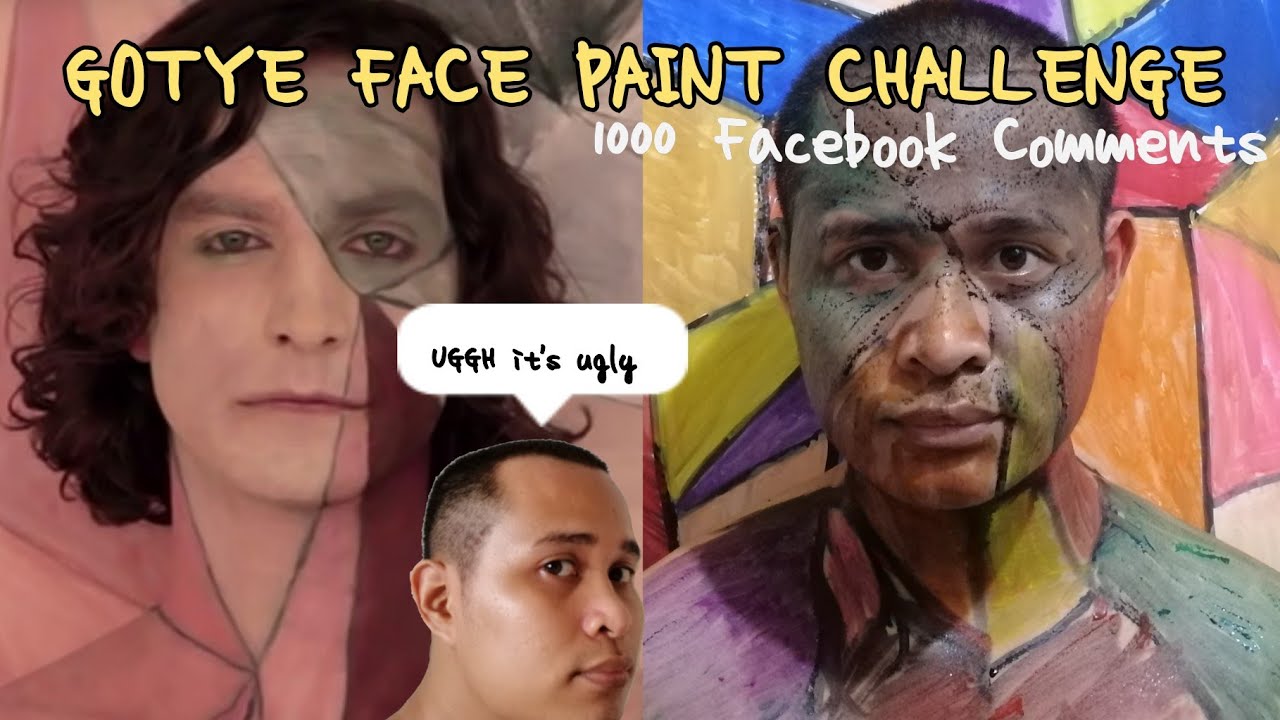 Gotye face paint 1000 Comments facebook challenge - YouTube