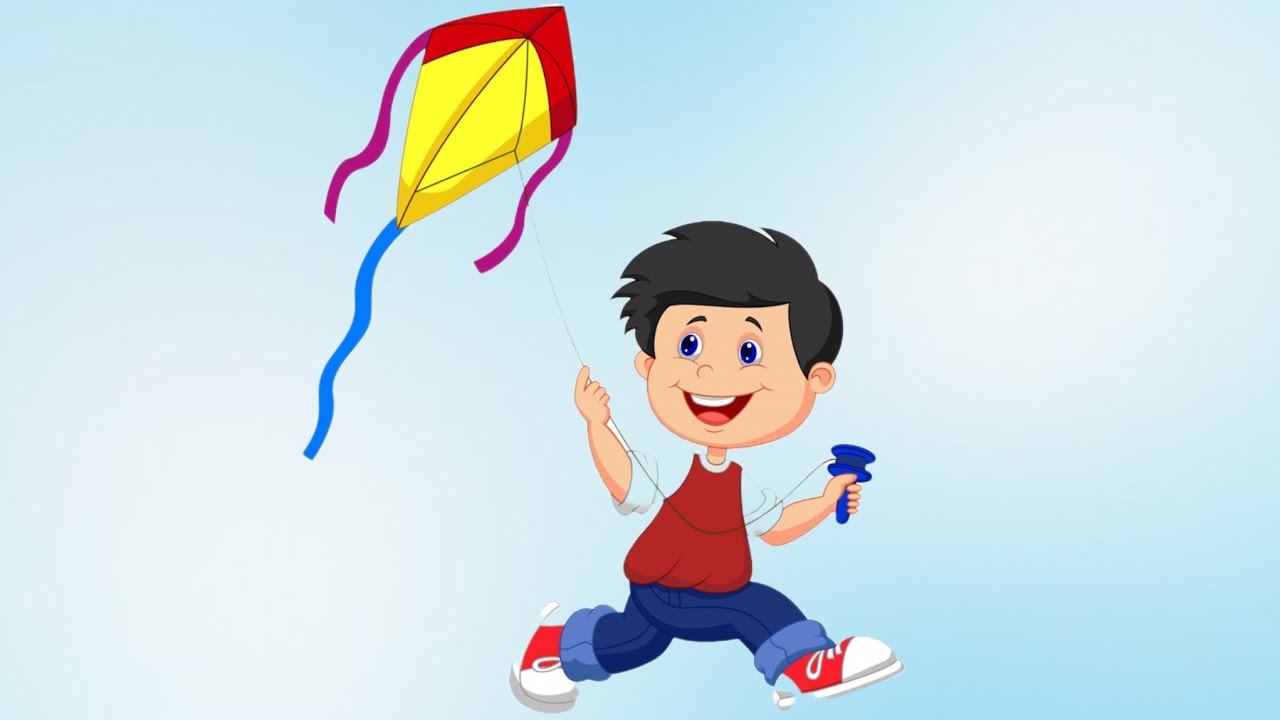 How to draw a kid flying a kite | Easy drawing 💯 - YouTube