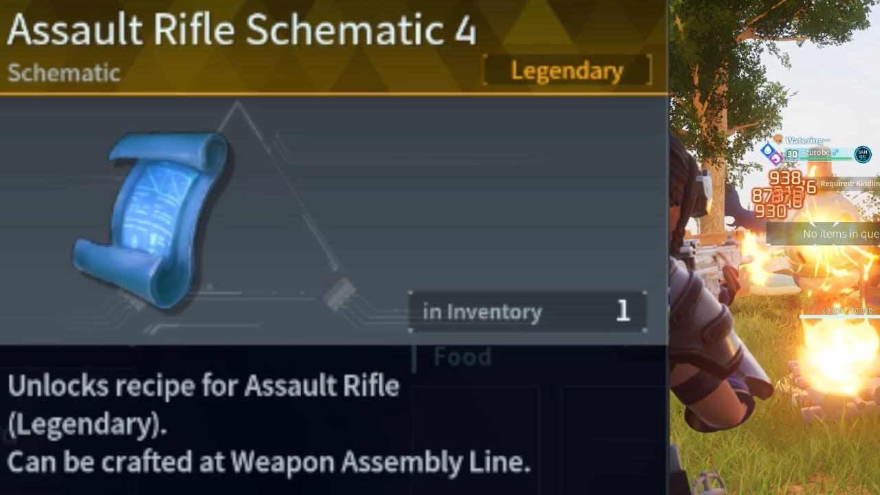 How to get Legendary Assault Rifle Schematic Palworld - YouTube