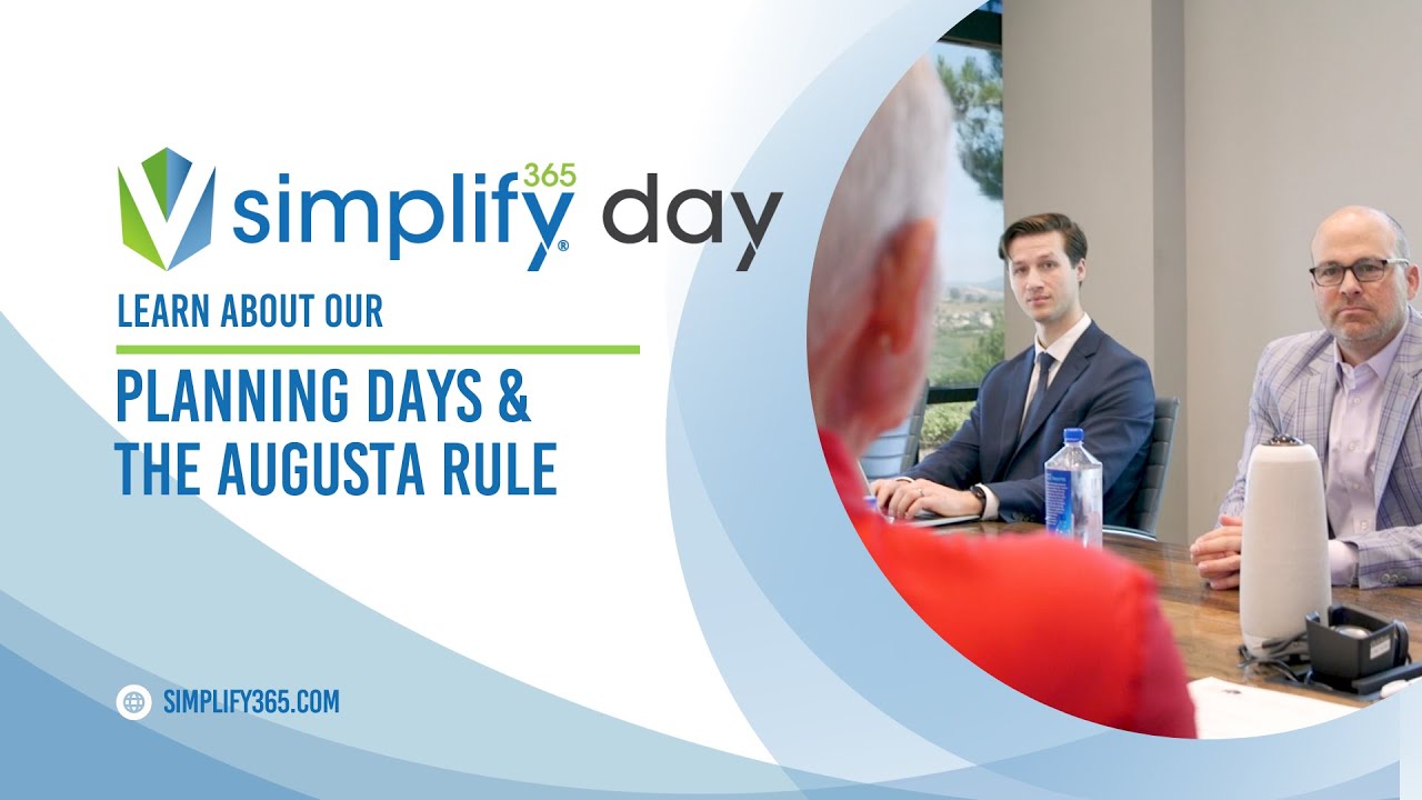 Vance Wealth - simplify365® Planning Day & The Augusta Rule - YouTube