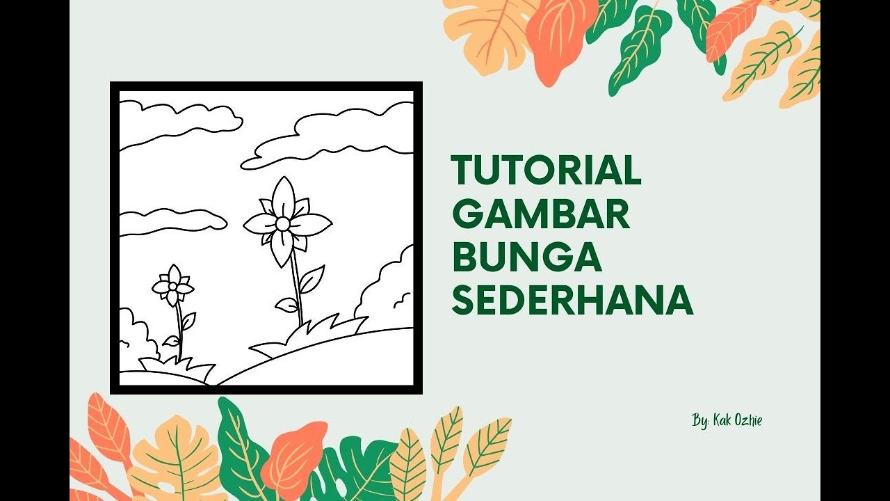 Tutorial Gambar Bunga Mudah Untuk Pemula - YouTube