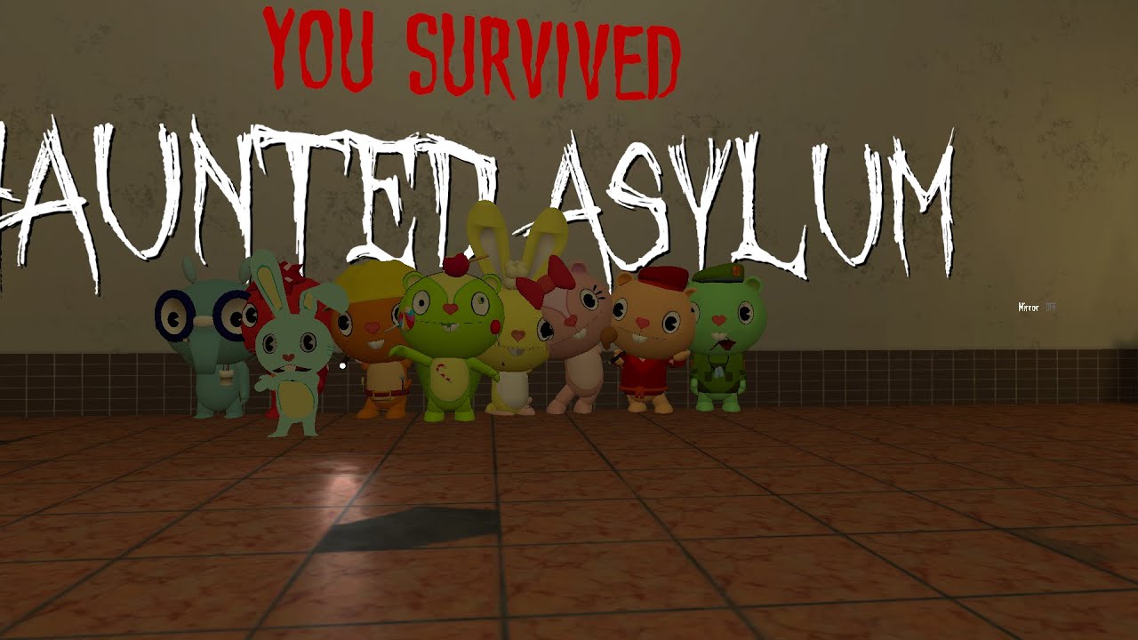 Giggles plays The Haunted Asylum in VRChat with other HTF characters ...