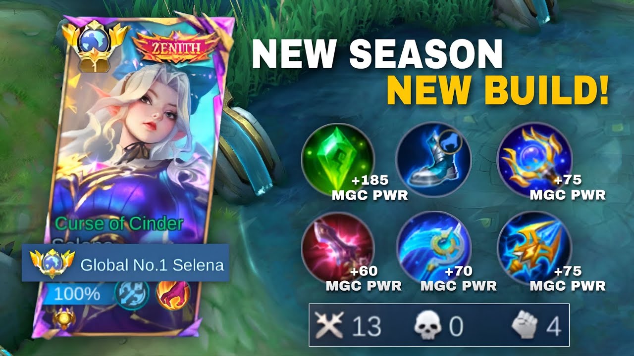 NEW SEASON! NEW SELENA "CURSE OF CINDER" BEST BUILD 🔥 (ITEM BUILD 2024 ...