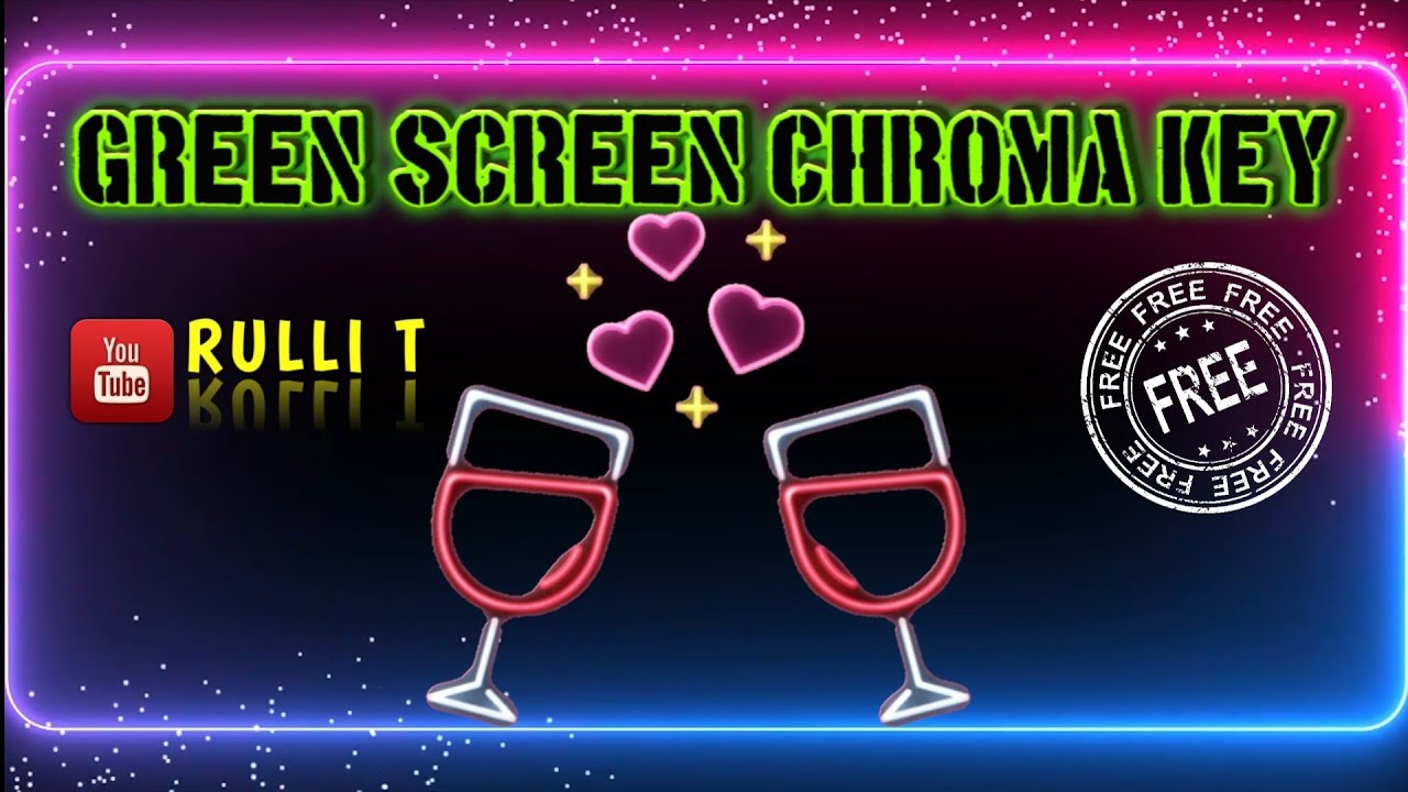 Green Screen [1080p] - NEON FX GLASS DINNER DRINK WINE WATER GIN LOVE ...