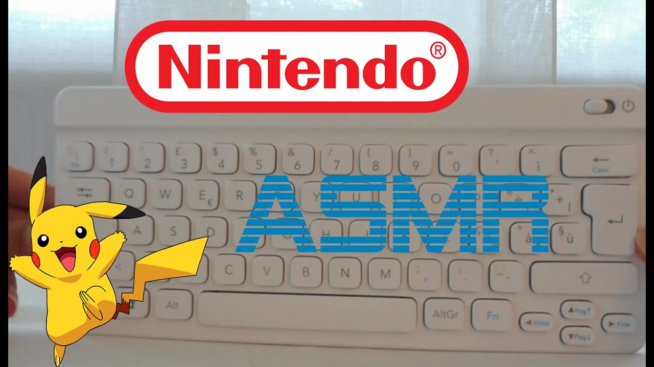 ASMR Gaming / Nintendo Pokemon Typing Keyboard / Slow and Fast Typing ...
