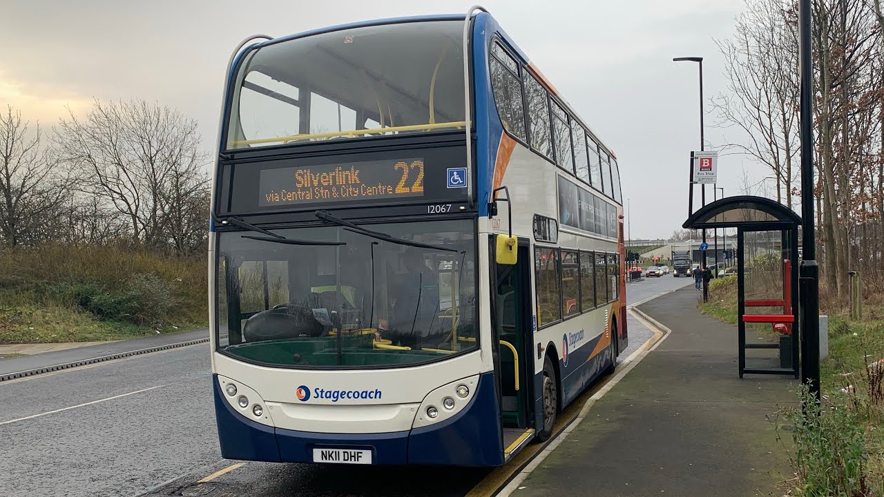 Stagecoach north east enviro e400 12074 22 wallsend to Silverlink - YouTube