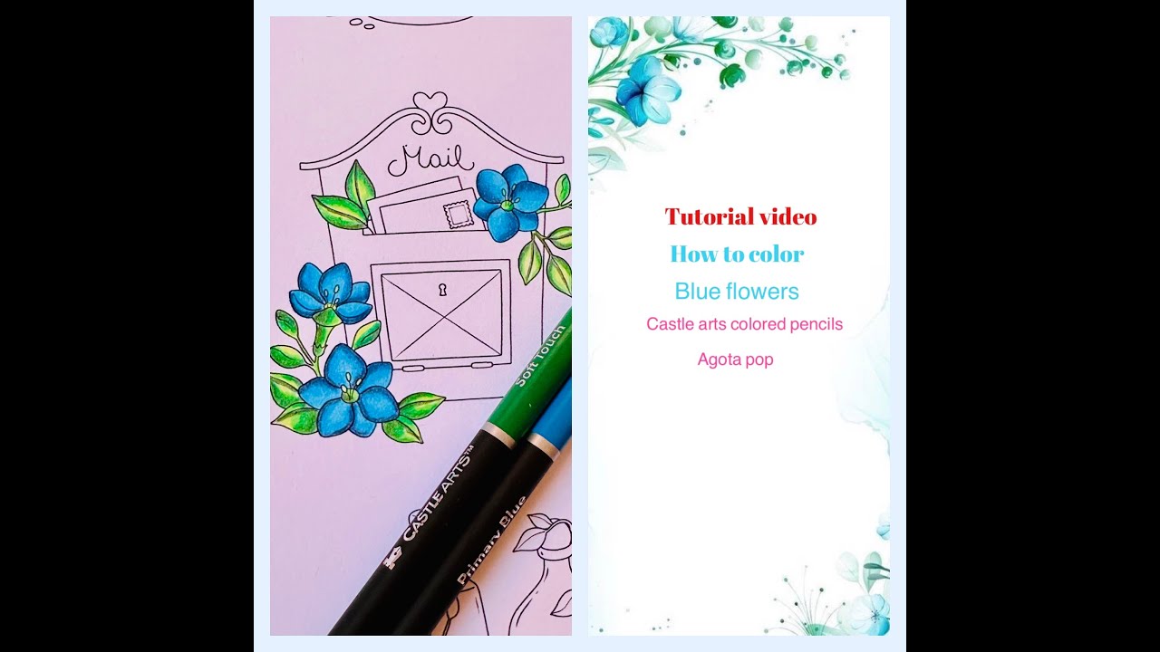 How to color Blue flowers | CASTLE ARTS | AGOTA POP #tutorial #flowers ...