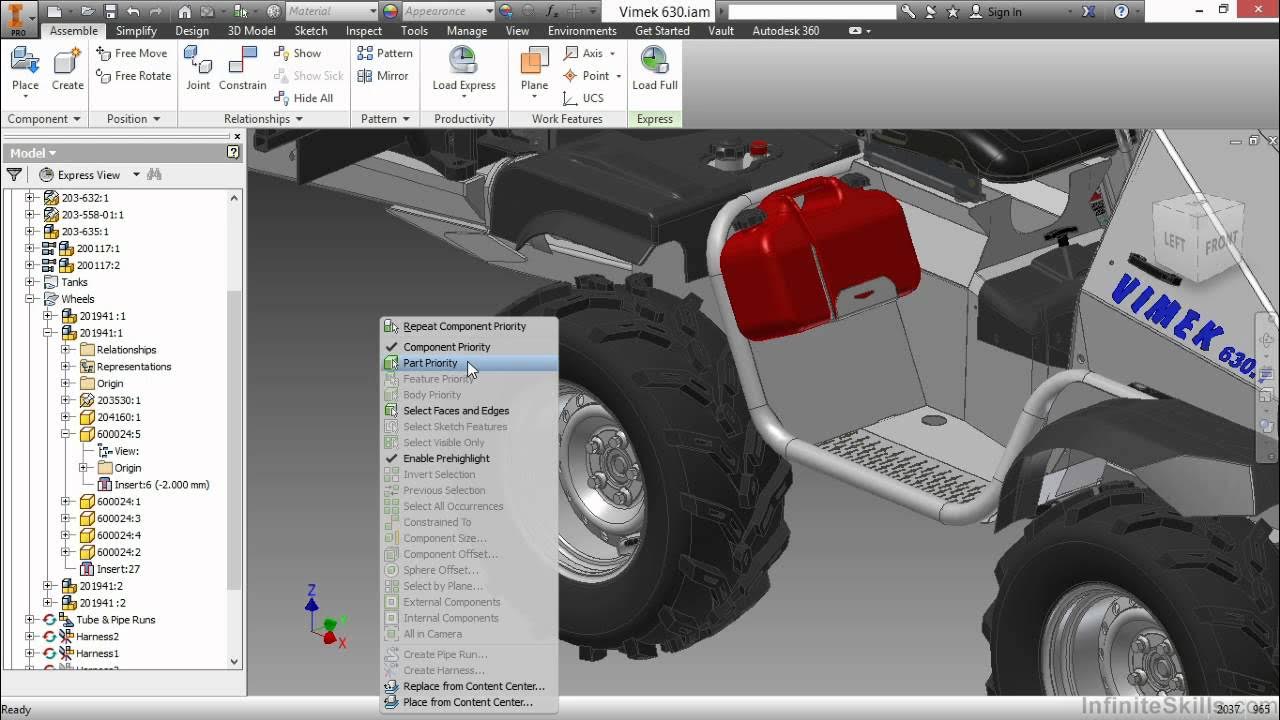Autodesk Inventor - Advanced Assemblies Tutorial | Large Assembly Overview - YouTube