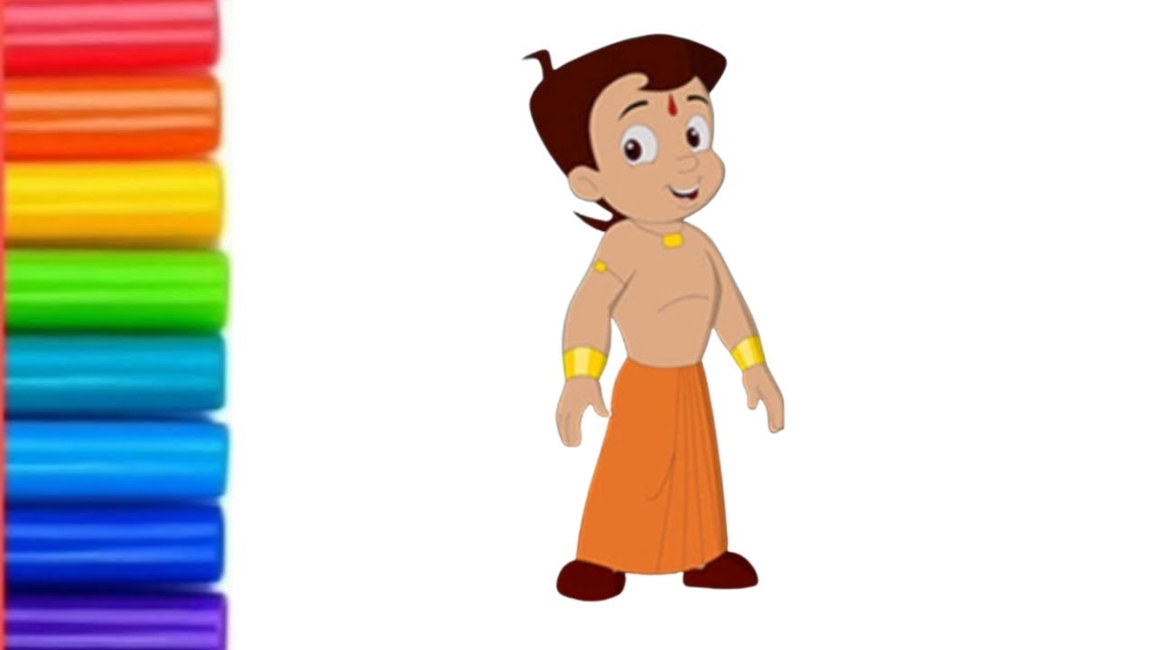 Cute🥰 chhota bheem drawing | chhota bheem drawing | easy chhota💙 💚💙 bheem drawing - YouTube