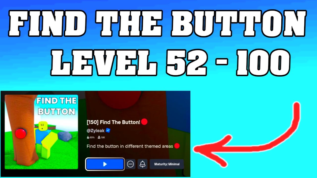 FIND THE BUTTON Roblox – Levels 52-100 Walkthrough [Full Guide in ...