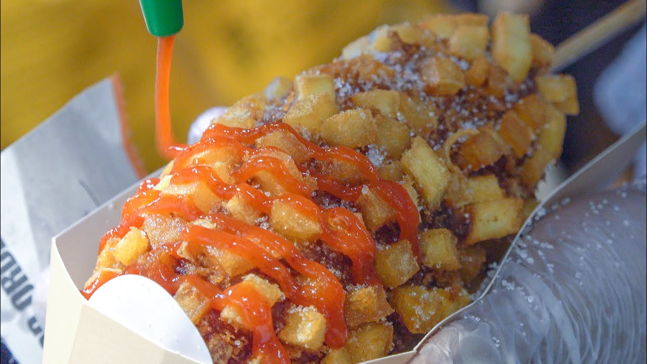 Korean Fried Hot Dogs. London Street Food - YouTube