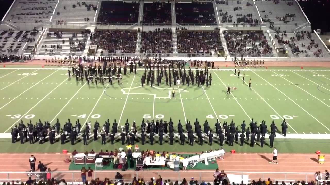 Donna High School Mighty Marching Redskin Band at PSJA Stadium 08/30 ...