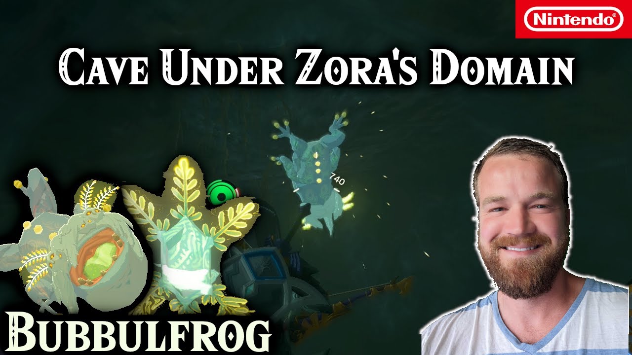 Cave Under Zora's Domain | Bubbulfrog Bubbul gem | Zelda Tears of the ...