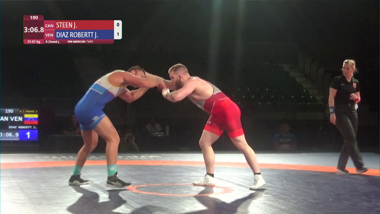Round 3 FS - 97 kg: J. STEEN (CAN) v. J. DIAZ ROBERTT (VEN) - YouTube