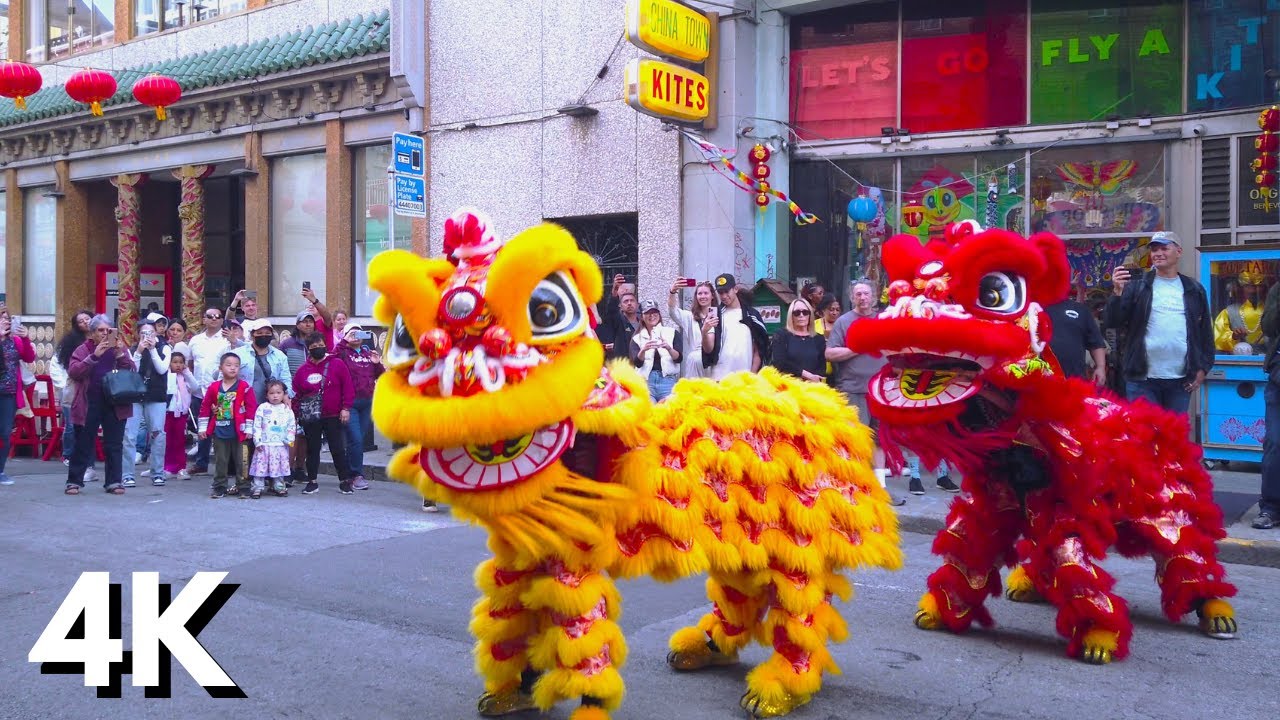 【4K】SAN FRANCISCO LION DANCE CALIFORNIA USA VIDEO - YouTube