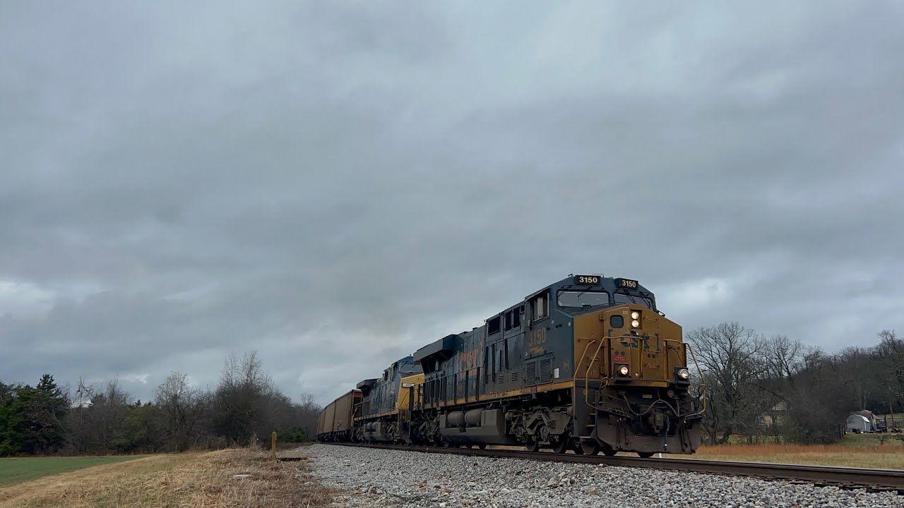 CSX ES44AH 3150 w/ Weird K5HL Leads C320-19 on 11/21/23 - YouTube