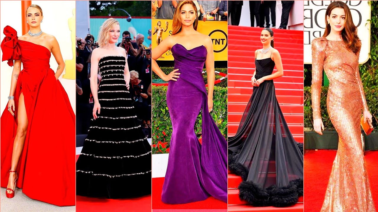 Elegant Designer Red Carpet Couture Gown Evening Wear Dresses for Women ...