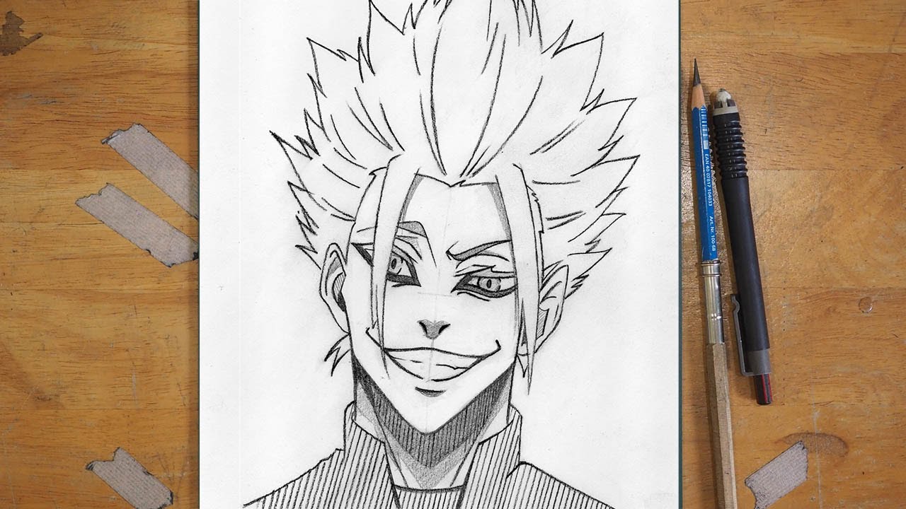 How to Draw Shidou Ryusei – Blue Lock’s Wild Striker | Step by Step ...