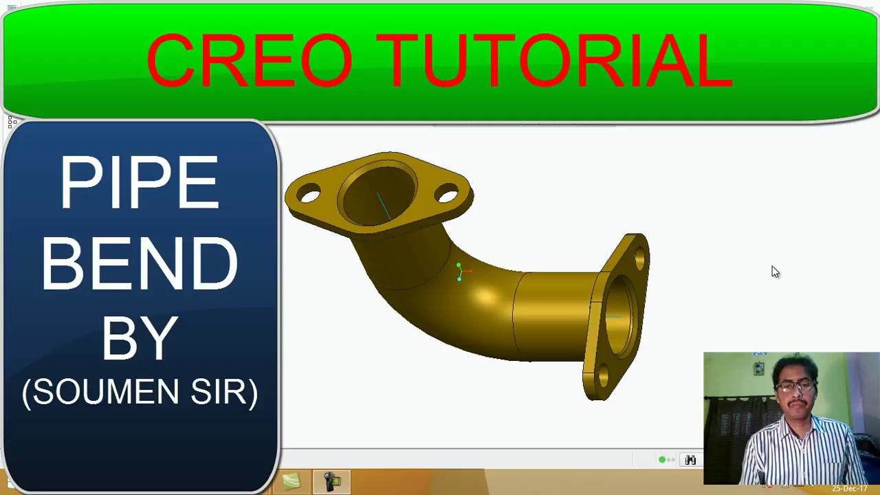 How to Create Pipe Bend | Creo Tutorial | Soumen Sir - YouTube