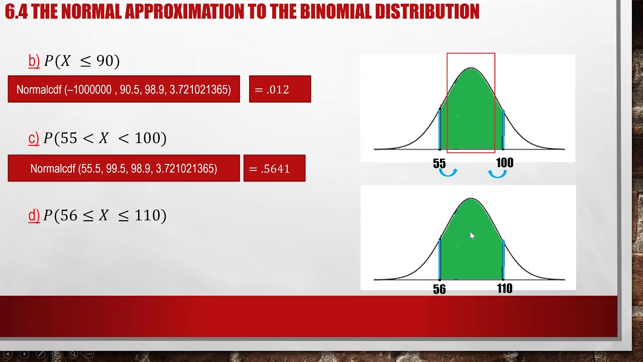 Chapter 6.4 Normal Approximate Binomial part 2 - YouTube