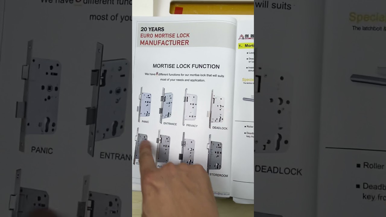 8 different function of mortise lock - YouTube