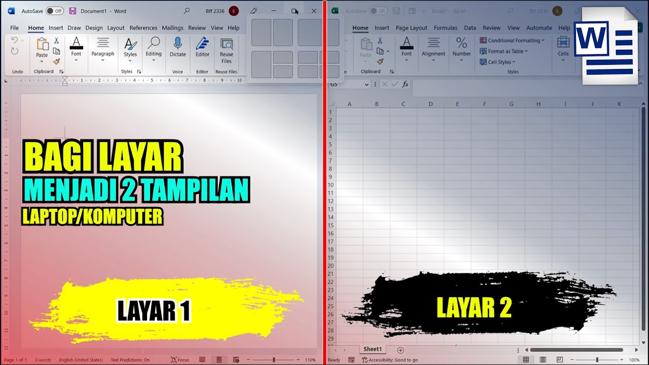 Cara Membagi Layar Menjadi 2 Tampilan Pada Layar Laptop dan Komputer ...