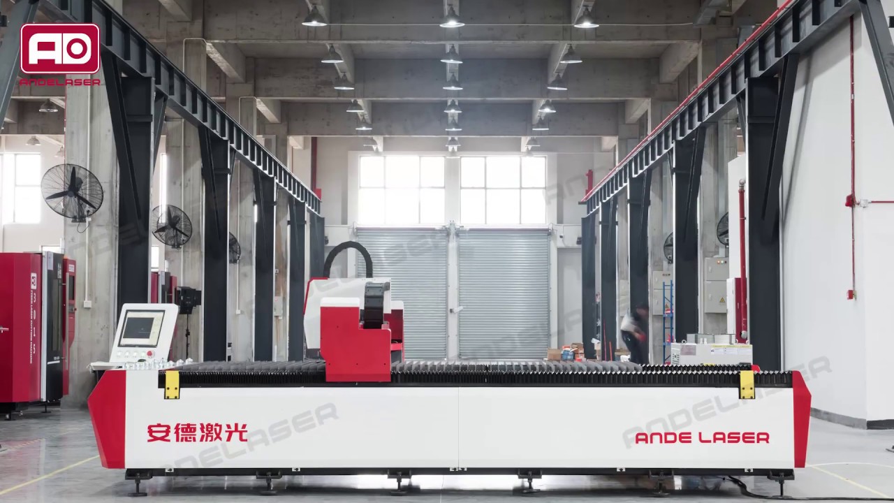 AD3015I Open type fiber laser cutting machine - ANDE LASER - YouTube