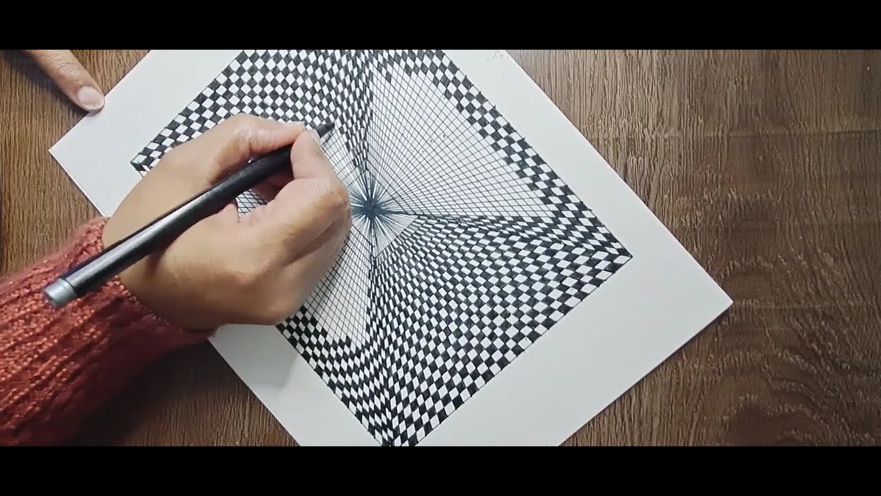 How to Draw an Optical Illusion Art| Illusion Drawing| Illusion Art for ...