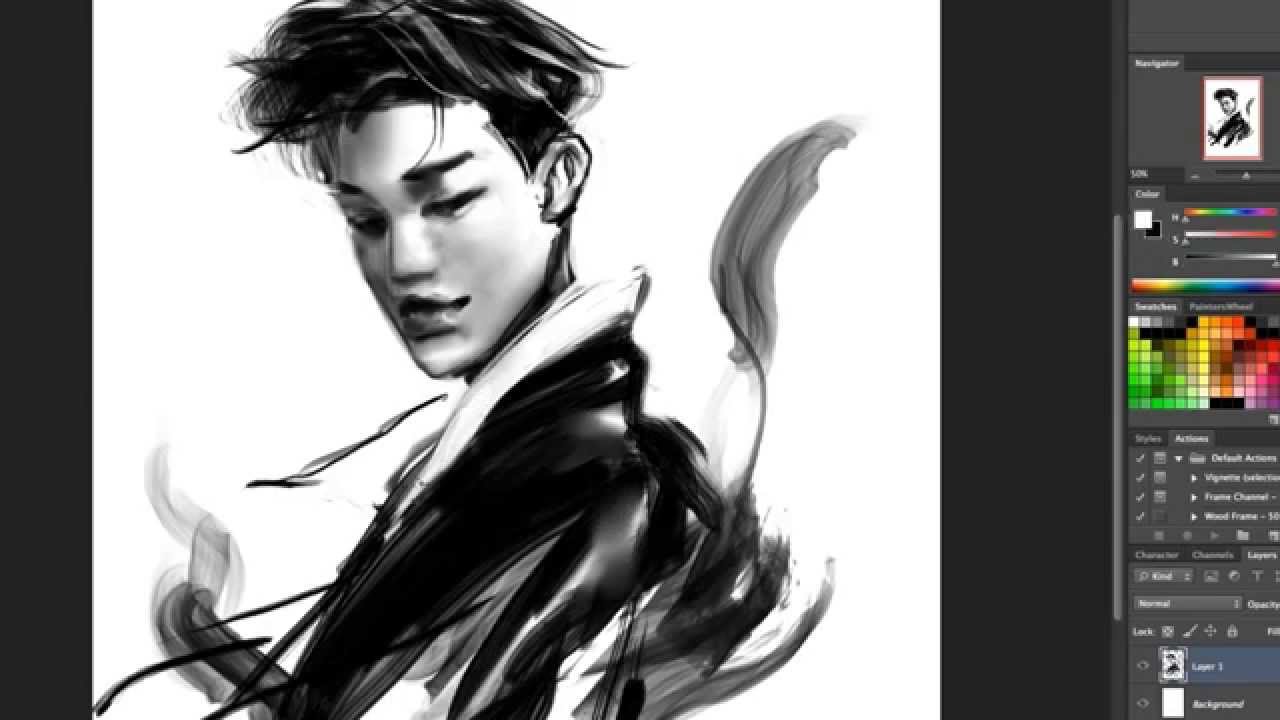 Pathcode KAI EXO Fanart Process - YouTube