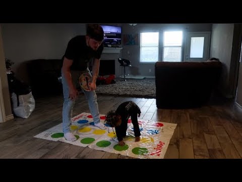 BABY CJ PLAY'S TWISTER!! (HE GET'S EXCITED) - YouTube