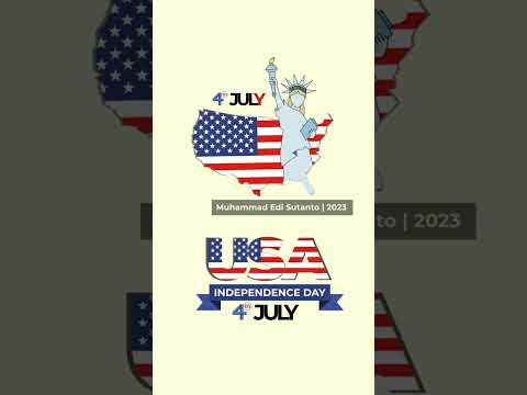 USA Independence Day 4th July Lottie Animation in Cartoon Style