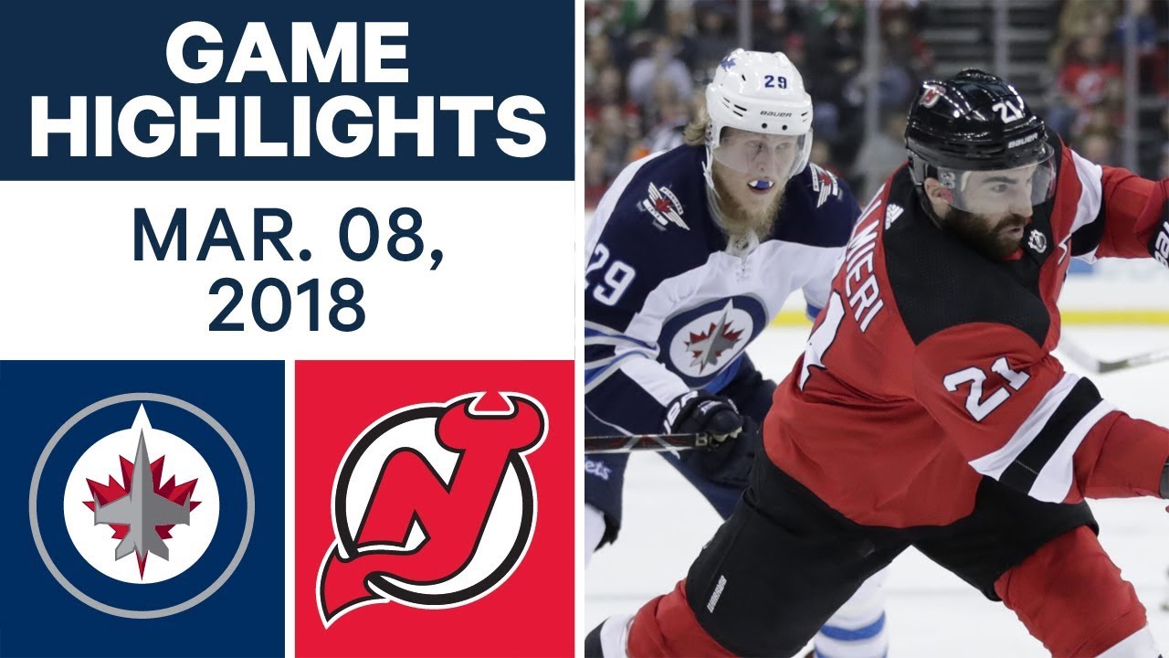 NHL Game Highlights | Jets vs. Devils - Mar. 08, 2018 - YouTube