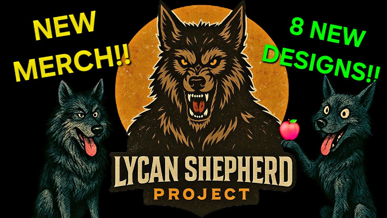 Level Up Your Look: Lycan Shepherd Channel's NEW Merch Drop! (8 Designs ...